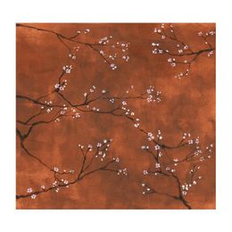 SUPERFRESCO EASY Fototapete &raquo;Chinesische Bl&uuml;te&laquo; botanisch glatt Terra - 300x280cm braun Vlies B/L: 3m x 2,8m