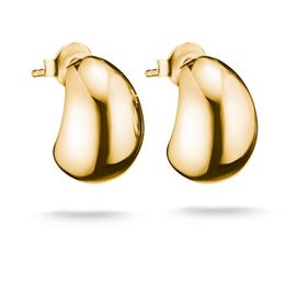 Thomas Sabo Damen Thomas Sabo Paar Creolen &raquo;Tropfenf&ouml;rmige Creolen gelbgoldfarben&laquo; gold Metall