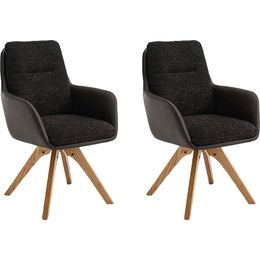 Home Affaire Esszimmerstuhl &raquo;Barcelona&laquo; (Set) 2 Stk.verschiedene Gestelle in Holz oder Metall grau Metall B/H/T: 92cm x 59cm, 2 Stk., 2er Set