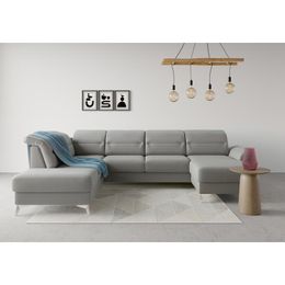 Sit & More sit&more Wohnlandschaft &raquo;Sinatra U-Form&laquo; optional mit Kopfteilverstellung und Armteilfunktion etc. grau 100% Polyester B/H/T: 326cm x 85cm x 220cm, 