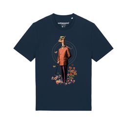 Watapparel Shirt 'Fancy Llama' Herren Gr&ouml;&szlig;e M dunkelblau / gelb / beere / orange / rosa