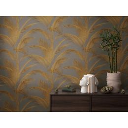 Livingwalls living walls Vliestapete &raquo;Michalsky 6 florale Tapete Mustertapete Pflanzen Blattmuster&laquo; matt strukturiert Vliestapete Natur f&uuml;r Schlafzimmer K&uuml;che 