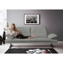 W.Schillig 2,5-Sitzer &raquo;broadway, Designsofa mit tollem Sitzkomfort&laquo; Sitztiefenverstellung, Kopfteil- & Seitenteilverstellung, Breite 236cm grau Stoff 