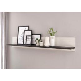 Home Affaire Wandregal &raquo;Sherwood, Wandboard im Industrial-Style, Wandhalter, H&auml;ngeregal&laquo; mit Ablagefl&auml;che, vielseitig einsetzbar, 160 cm breit wei&szlig; 