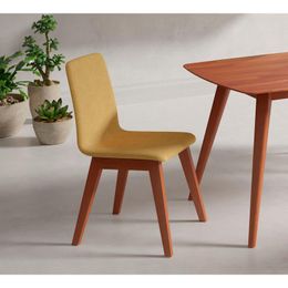 Home Affaire Stuhl &raquo;Sandy&laquo; () 2 Stk.mit verschiedenen Stuhlbeinfarben und Farbvarianten, Sitzh&ouml;he 47 cm gelb Polyester B/H/T: 47cm x 88cm x 56cm, 2 