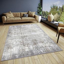 Hanse Home Teppich &raquo;Abstract&laquo; rechteckig 13 mm H&ouml;he strapazierf&auml;hig, pflegeleicht, robust, gl&auml;nzend beige Polyester B : 57cm 1 Stk., 13mm, L: 90cm