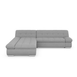 DOMO collection Ecksofa &raquo;MONA 297x173 cm, modern und komfortabel&laquo; whlw. mit Bettfunktion, L-Form silber Struktur fein 100% Polyester;Chenilleoptik 100