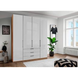 Wiemann Faltt&uuml;renschrank &raquo;Monaco&laquo; mit Glasfront sowie hochwertigen Beschl&auml;gen braun Floatglas, Holzwerkstoff B/H/T: 197,4cm x 236cm x 58cm, Schubladen