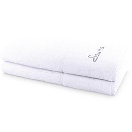 M&ouml;ve for frottana Saunatuch wei&szlig; Walkfrottier, Obermaterial: 100% Baumwolle B/L: 80cmx200cm, 2 Stk., Walkfrottier