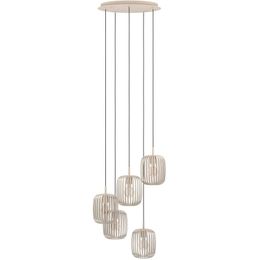 Eglo Pendelleuchte &raquo;H&auml;ngeleuchte ROMAZZINA, exkl. E27, Stahl in sandfarben, Pendellampe&laquo; E27 Esszimmerlampe, 200x50cm, 1-flammig, modern, 