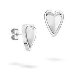 Liebeskind Berlin Damen Paar Ohrstecker &raquo;Metal Heart, Herz&laquo; Edelstahl