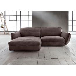 BETYPE Ecksofa &raquo;Be Type Be Chilled, Mega Sofa, Bezug: hochwertiges Anilinleder, L-Form&laquo; in 2 Breiten mit stylischer und offener Nahtf&uuml;hrung braun 