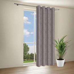 GERSTER Gardine &raquo;Lauren&laquo; &Ouml;sen 1 Stk. tlg. Deko &Ouml;senschal "Lauren" grau Wirkware, Polyester 245cm, &Ouml;sen, 140cm