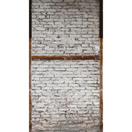 Livingwalls living walls Fototapete &raquo;The Wall&laquo; Motiv Steinoptik urban glatt Fototapete Vintage Tapete Steinoptik Tapeten modern Design Wandtapete grau Vinyl, 
