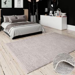 OTTO home Wollteppich &raquo;Odenne&laquo; rechteckig 10 mm H&ouml;he handgewebter Wendeteppich, melierte Optik, reine Wolle, Wohnzimmer beige Wolle B : 160cm 1 Stk., 
