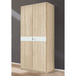 Priess Kleiderschrank &raquo;Dreht&uuml;renschrank Kleiderschrank Schrank Schlafzimmerschrank Madrid&laquo; mit farbiger Glasauflage, erweiterbar mit Schrankaufsatz 