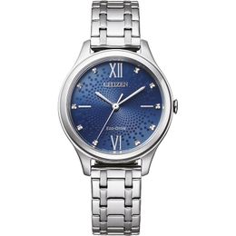 Citizen Damen Solaruhr Armbanduhr, Damenuhr, analog, Edelstahlarmband silber Einheitsgr&ouml;&szlig;e