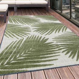 Ayyildiz Teppiche Outdoorteppich &raquo;BAHAMA 5155&laquo; rechteckig 8 mm H&ouml;he L&auml;ufer, Flachflor mit Hoch-Tief-Struktur, In-und Outdoor geeignet gr&uuml;n Polypropylen B : 80cm 1 Stk.,