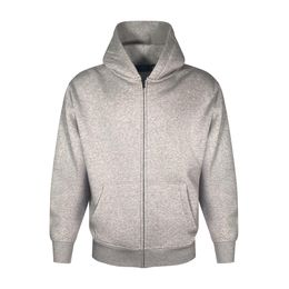 SikSilk Sweatjacke Herren Gr&ouml;&szlig;e XXL basaltgrau / wei&szlig;