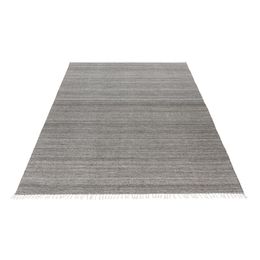 Obsession Teppich &raquo;My Nador 565&laquo; rechteckig 2 mm H&ouml;he meliert, mit Fransen, In- und Outdoor geeignet grau Polyethylen (PE) B : 80cm 1 Stk., 2mm, L: 150cm
