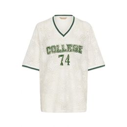 Culture T-Shirt 'CUCollege' Damen Gr&ouml;&szlig;e S tanne / wei&szlig;