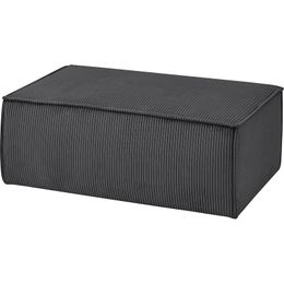 OTTO home Hocker &raquo;SHERWOOD Samtvelours Polsterhocker&laquo; passend zur Polster-Serie SHERWOOD grau 100% Polyester B/H/T: 102cm x 42cm x 69cm, Cord