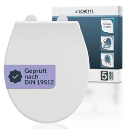 Sch&uuml;tte WC-Sitz &raquo;WHITE PREMIUM&laquo; Thermoplast, Absenkautomatik, Schnellverschluss, belastbar bis 300 kg wei&szlig; Thermoplast Einheitsgr&ouml;&szlig;e