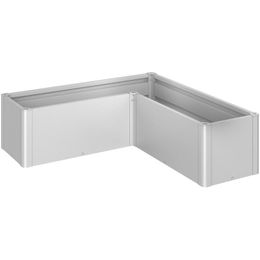BioHort Hochbeet &raquo;BELVEDERE L-Form mini 1,5, verschiedene Farben&laquo; 152x152x45 cm, extrem langlebig, aus Metall silber Stahl B/H/T: 152cm x 45cm x 152cm