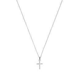 Tom Tailor Damen Tom Tailor Kette mit Anh&auml;nger &raquo;Kreuz-Motiv&laquo; mit Zirkonia (synth.) silber Silber 925 (Sterlingsilber), L: 40 B: 1,2mm