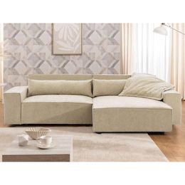 OTTO home Ecksofa &raquo;KINLEE Design-Sofa mit Recamiere rechts/links, Ma&szlig;e B/T/H 251/144/70cm&laquo; L-Form mit Wellenunterfederung, ohne Bettfunktion, modern 