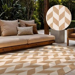 Ted Baker Teppich &raquo;Terrick, Wendeteppich&laquo; rechteckig 8 mm H&ouml;he Designteppich, Wetterfest, Pflegeleicht, Modern, Wohnzimmer, Terrasse beige Polypropylen B : 