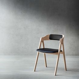 Stuhl &raquo;Mette by Hammel&laquo; () 1 Stk.Massivholz, gepolsterte Sitz- & R&uuml;ckenlehne, versch. Farbvarianten Leder, Massivholz B/H/T: 52cm x 75cm x 54cm, 1 Stk