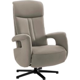 Die PlanBar Relaxsessel &raquo;MP-RS18073&laquo; 360&deg; drehbar, inkl. man. Kopfpolsterverstellung u. Relax-Funktion beige 100% Polyester Flachgewebe, Relaxfunktion
