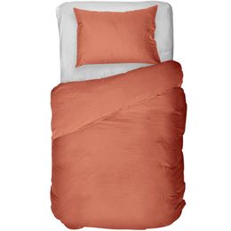 Kayori Bettw&auml;sche &raquo;Nani&laquo; 2 Stk. 65% Baumwolle - 35% Leinen braun Leinen-Perkal, Obermaterial: 80% Baumwolle, 20% Leinen B/L: 155cm x 220cm, 1 Stk., 1 