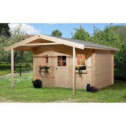 Weka Gartenhaus &raquo;138 A Gr.2&laquo; beige Massivholz Fu&szlig;boden im Gartenhaus, ohne Dacheindeckung