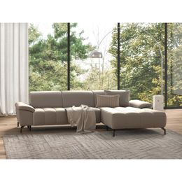 Sit & More sit&more Ecksofa &raquo;Cool L-Form&laquo; wahlweise mit Kopfteilverstellung und Vorziehsitz, motorisch grau B/H/T: 290cm x 79cm x 185cm, Luxus-Microfaser 
