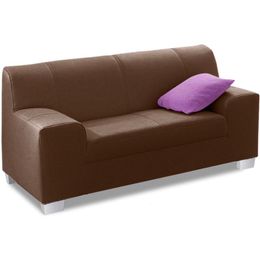 DOMO collection 2-Sitzer &raquo;Amando zeitlos und modern, komfortabel,&laquo; in vielen Bezugsvarianten, auch in Leder braun Microfaser PRIMABELLE (100% 
