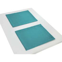 Adam Platzset &raquo;Uni Collection&laquo; blau Obermaterial: 100% Baumwolle B/L: 30cm x 40cm, 2 Stk., Bio-Baumwolle, eckig