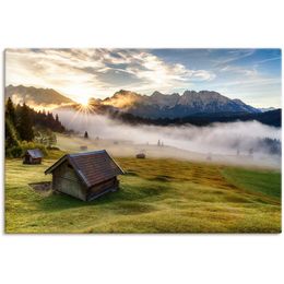 Artland Wandbild &raquo;Herbst in Bayern&laquo; Berge & Alpenbilder 1 Stk. tlg. als Alubild, Leinwandbild in verschied. Gr&ouml;&szlig;en beige B/H/T: 60cm x 40cm, Leinwandbild 