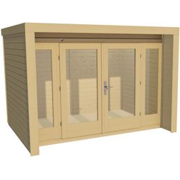 Weka Gartenhaus &raquo;263 Gr.3&laquo; beige Massivholz Fu&szlig;boden im Gartenhaus, ohne Dacheindeckung