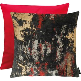 Apelt Dekokissen &raquo;1316&laquo; Wendekissenh&uuml;lle ohne F&uuml;llung, 1 St&uuml;ck rot Polyester B/L: 46cm x 46cm, 1 Stk.