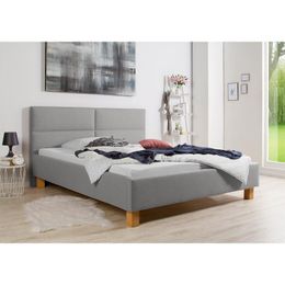 Maintal Polsterbett &raquo;Derryville&laquo; Bettseiten zerlegt, ohne Bettkasten grau Liegefl&auml;che L&auml;nge B: 200cm x 160cm, Struktur (100% Polyester) ohne Lattenrost/ohne 