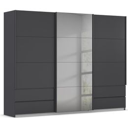 Rauch Schwebet&uuml;renschrank &raquo;Kleiderschrank Schrank Garderobe ELARA Glast&uuml;r/Grauspiegel&laquo; praktische Schubladen optional farblich abgesetzt MADE IN 