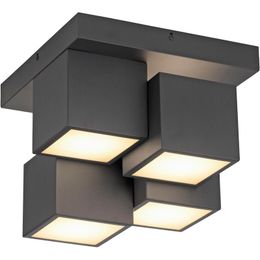 JUST LIGHT Deckenleuchte &raquo;TETRIS&laquo; LED-Board 1 Stk. Warmwei&szlig; LED schwarz 1, &Oslash; 0cm H: 25cm, 1 Stk.