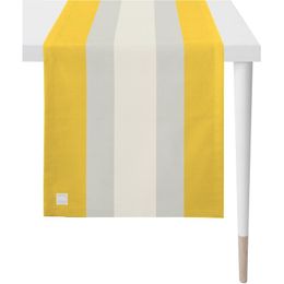 Apelt Tischl&auml;ufer &raquo;3962 Outdoor, Sommerdeko, Sommer&laquo; Panamastreifen gelb Polyester B/L: 46cm x 140cm, 1 Stk., rechteckig