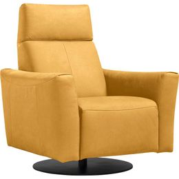 Egoitaliano Sessel &raquo;Blues Designsessel, Loungesessel, Breite 84cm, bequem und elegant&laquo; drehbar, inkl. manuelle Relaxfunktion durch Push-Back-Mechanismus gelb 