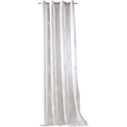 Weckbrodt-Gardinen Vorhang &raquo;Agatha&laquo; &Ouml;sen 1 Stk. tlg. Barock-Stickerei und Lurexf&auml;den, Gardine, Store wei&szlig; Microfaser, Polyester 245cm, &Ouml;sen, 135cm