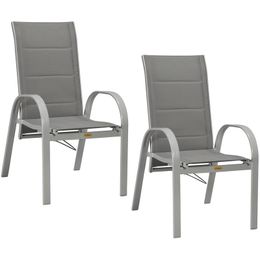 Merxx Gartensessel &raquo;Amalfi Deluxe Gasdruckfeder&laquo; Set, 2 Stk. tlg. 2er Set, Alu/Textil, verstellbar grau Obermaterial: 100% Polyester B/H/T: 59cm x 