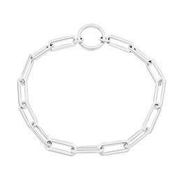 Tamaris Damen Charm-Armband &raquo;Schmuck Geschenk Edelstahl Charm Armkette The Link Chain&laquo; silber 18cm, Edelstahl
