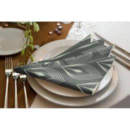 Adam Stoffserviette &raquo;Feathers&laquo; GOTS organic,zertifiziert durch CERES 0242Made in Germany blau Obermaterial: 100% Baumwolle Bio-Baumwolle